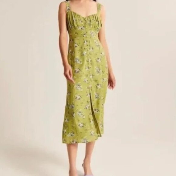 Abercrombie & Fitch | Dresses | Abercrombie Button Through Slim Midi ...